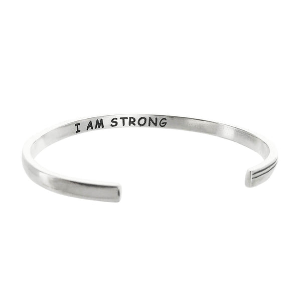 Warrior I Am Strong Inspirational Sterling Bracelet – Sheva